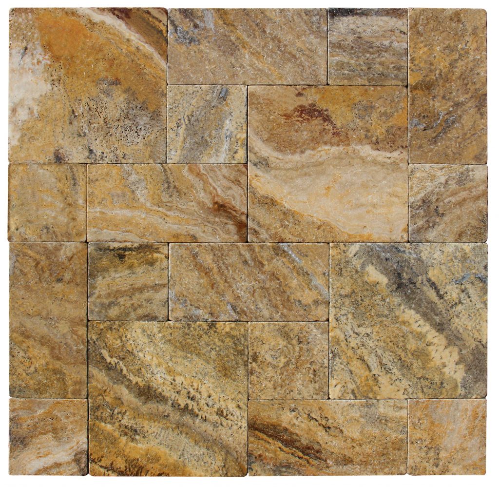 Autumn Leaves Roman Pattern Tumbled Paver 3cm - Icon Tile